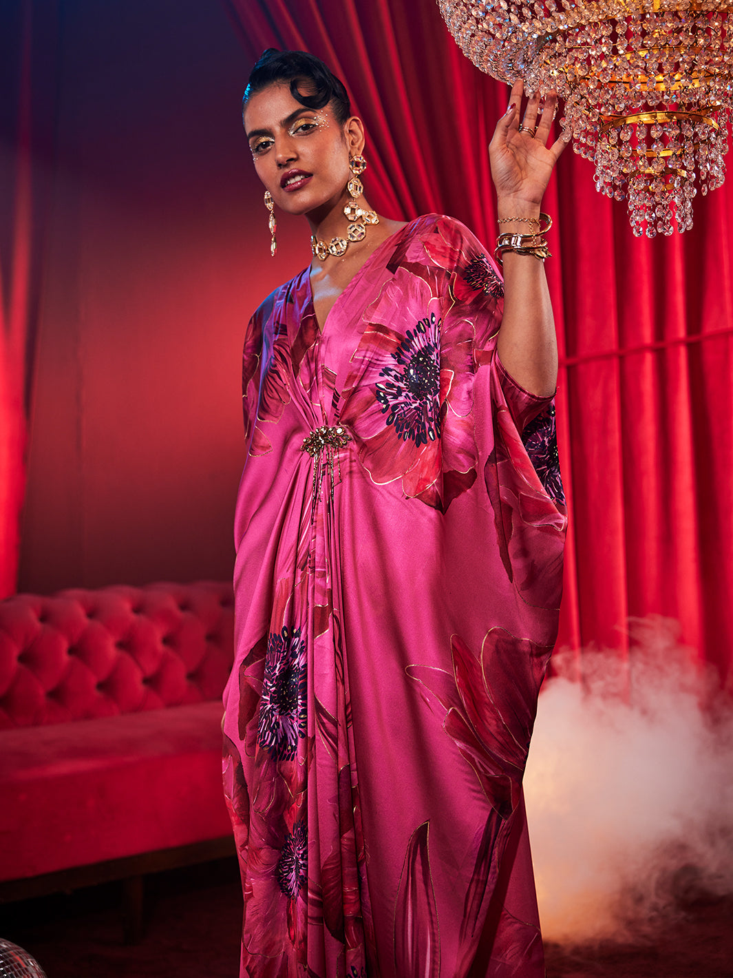 Diva Poppy Print Kaftan – House of Fett