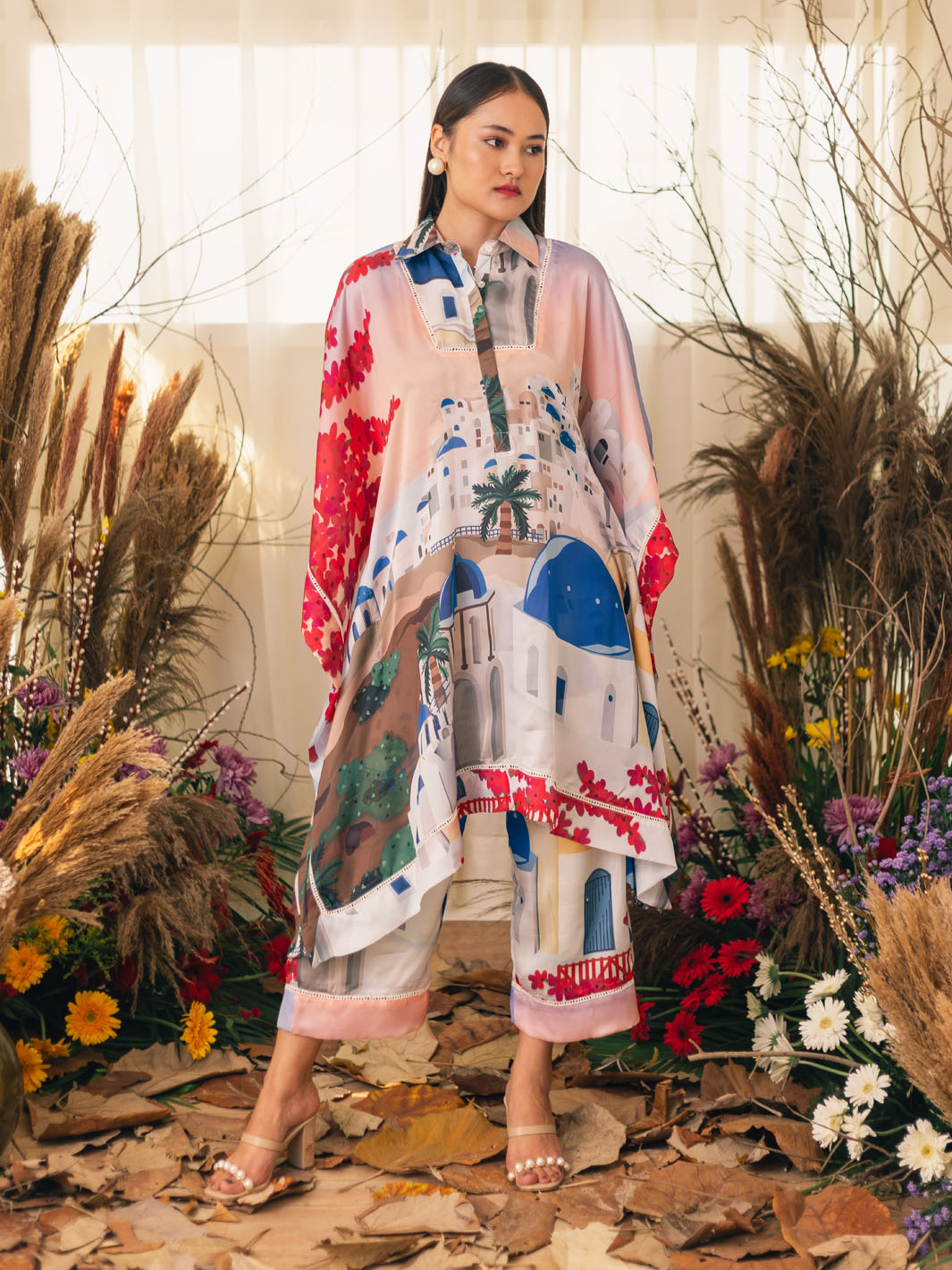 Multi Colour Print Greece Pants for Ladies | Trendy partywear at House ...